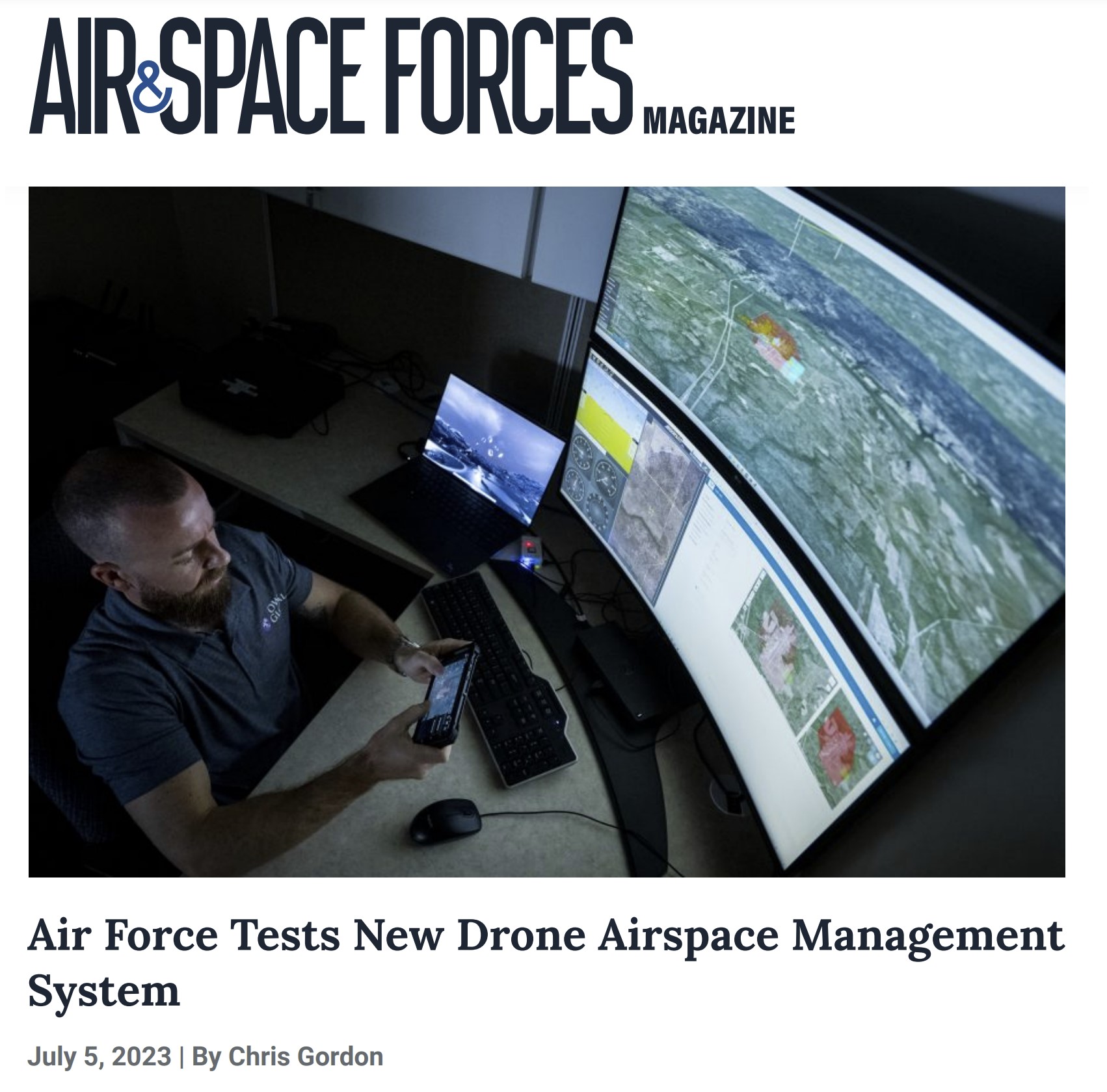 AX Supports Air Force Tests of New Drone Airspace Management System ...